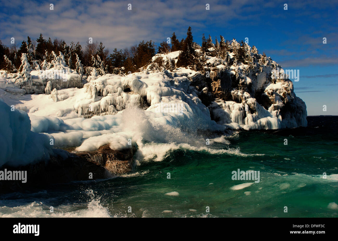 Winter landscape Bruce Peninsula National Park a UNESCO Biosphere ...