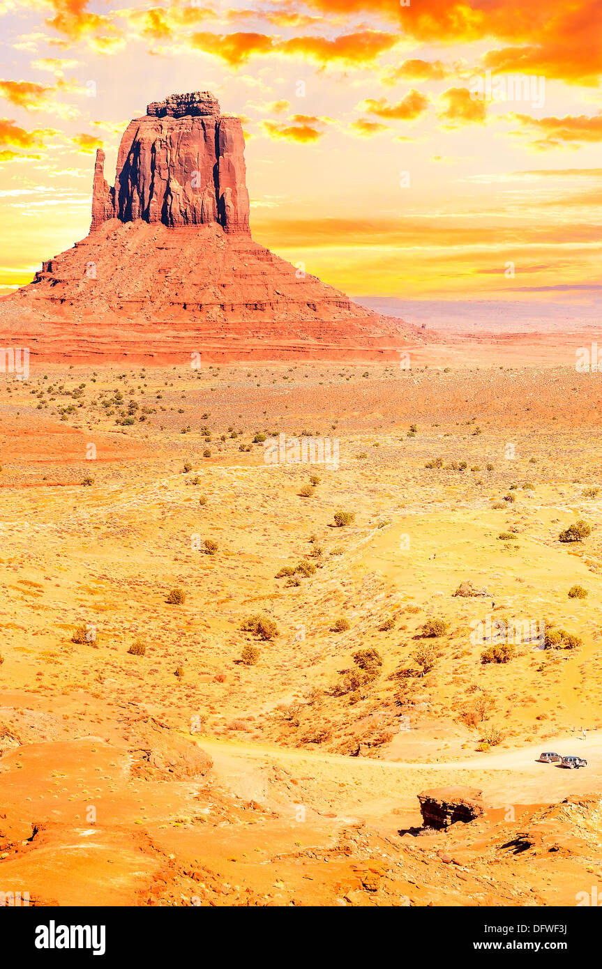 The unique landscape of Monument Valley, Utah, USA Stock Photo - Alamy