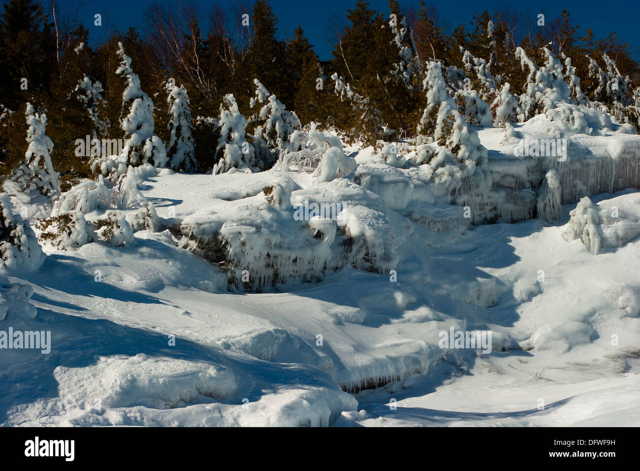 Winter landscape Bruce Peninsula National Park a UNESCO Biospere ...