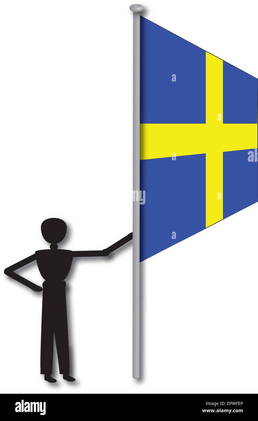 Man swedish flag hi-res stock photography and images - Alamy