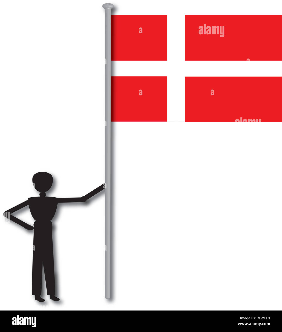 Man with danish flag hi-res stock photography and images - Alamy