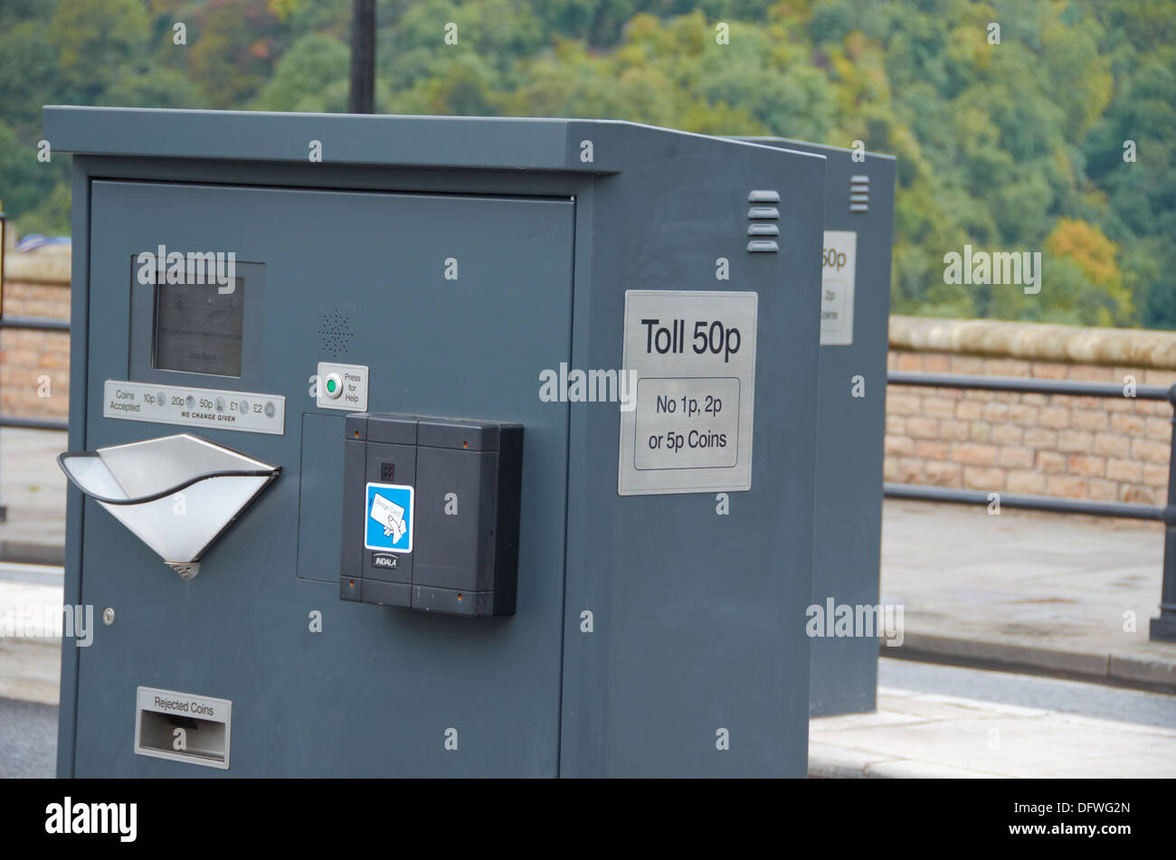 Ticket/Toll machine for the Clifton Suspension Bridge, Bristol, England ...