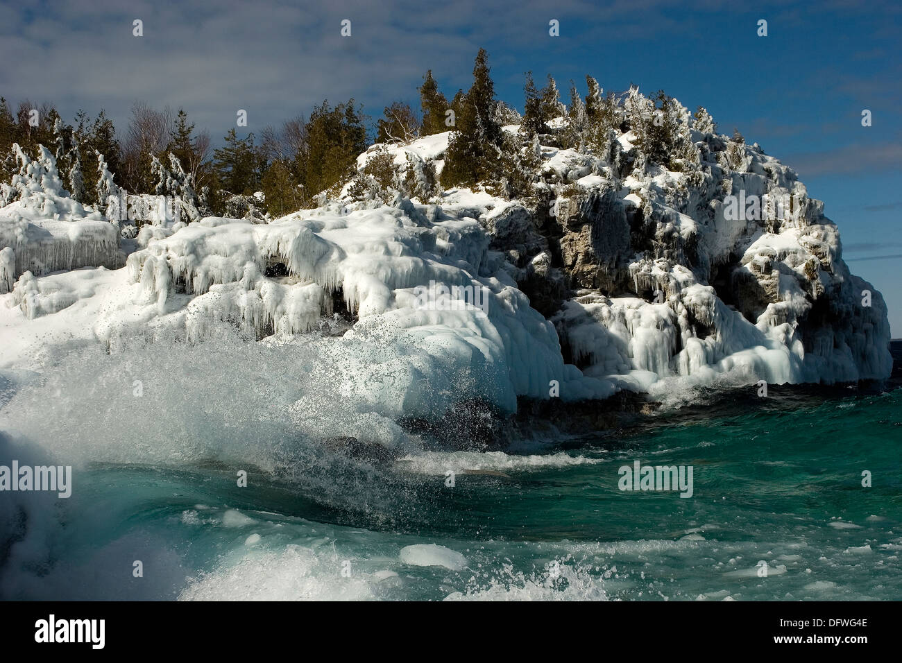 Winter landscape Bruce Peninsula National Park a UNESCO Biospere ...
