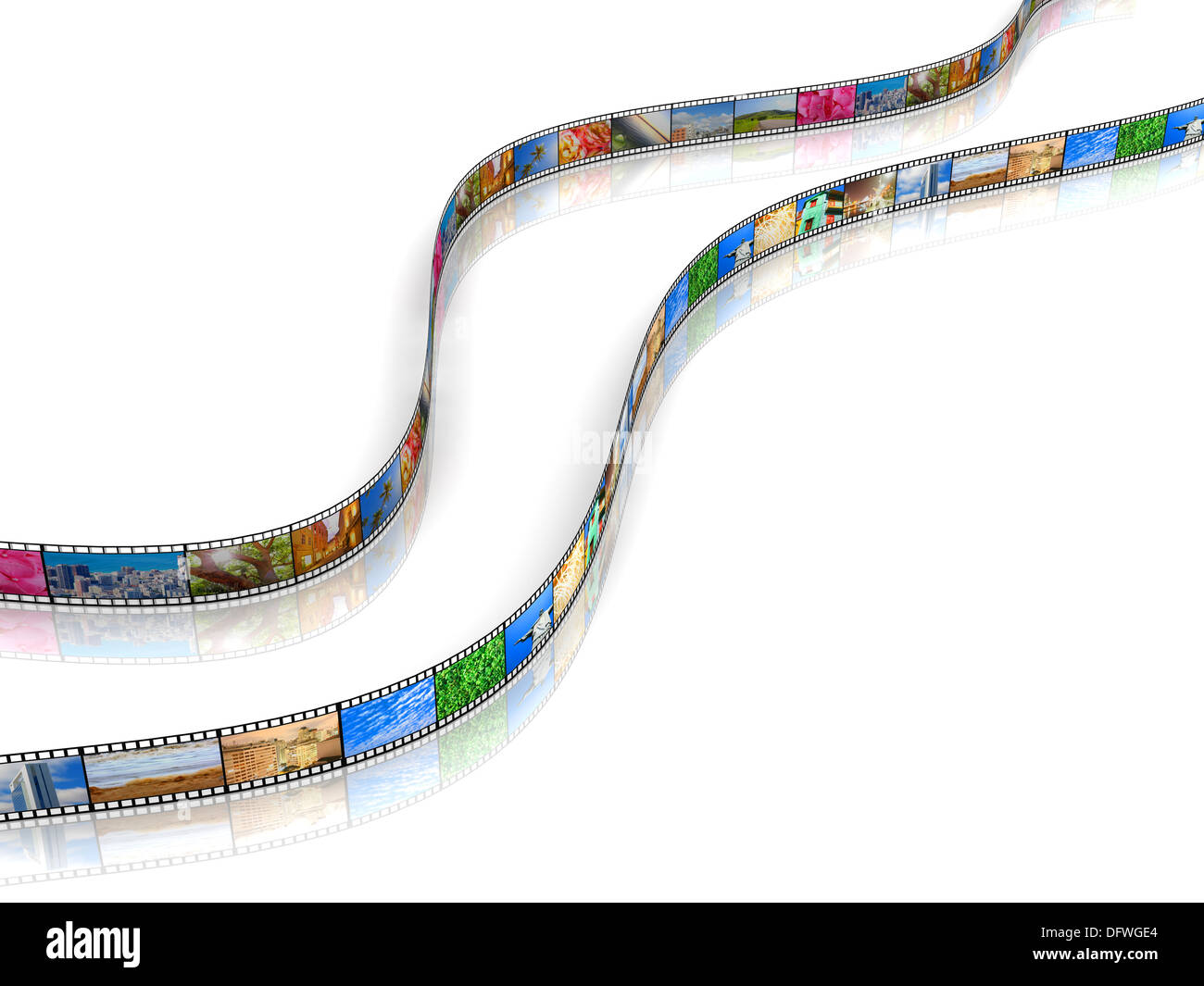 A Photo film. 3D rendered Illustration. Isolated on white Stock Photo ...