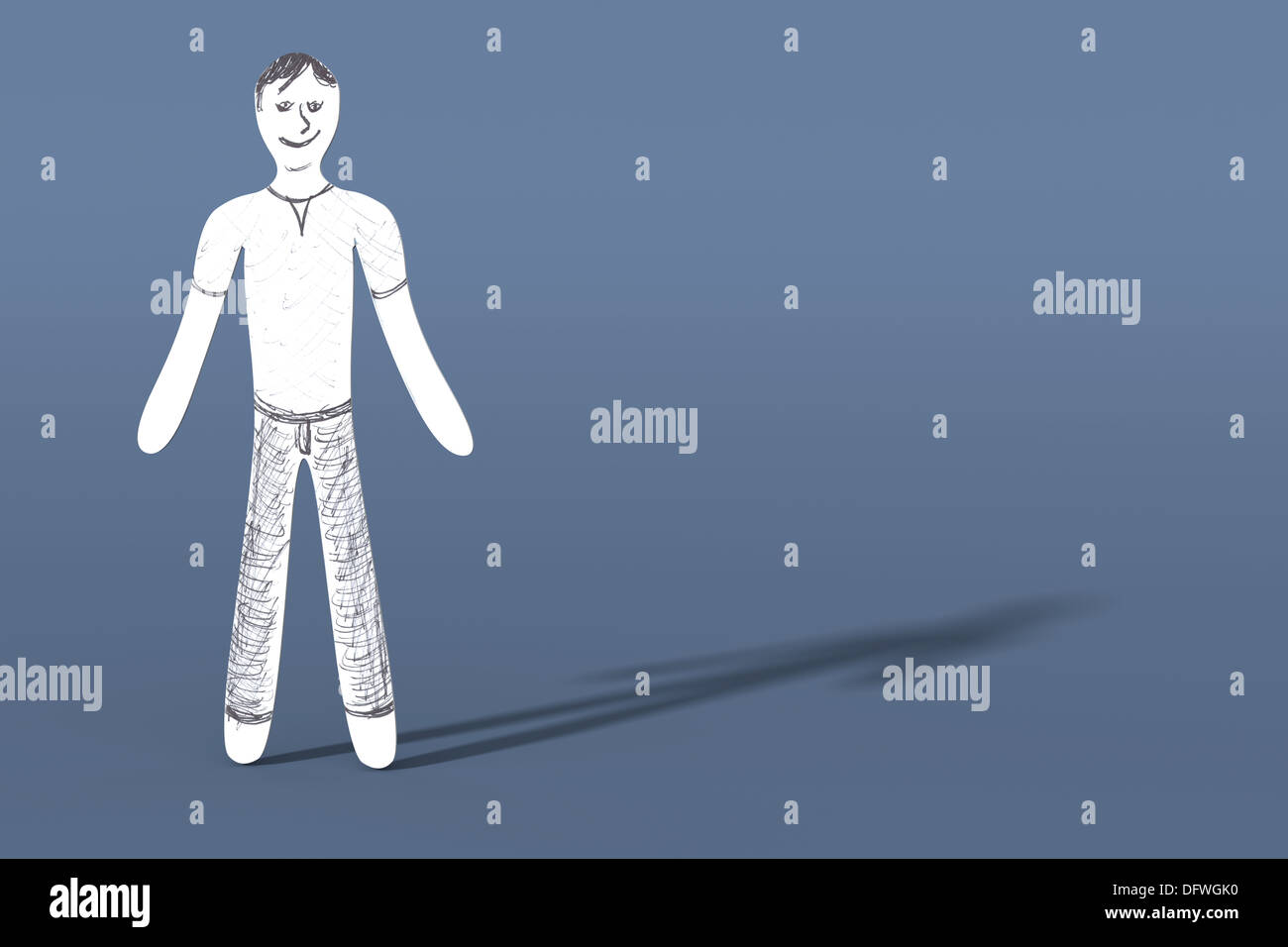 A cartoon guy. 3d rendered illustration Stock Photo - Alamy