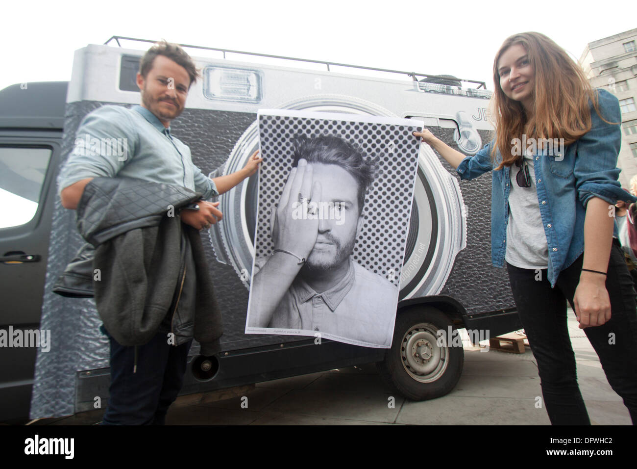 London UK. 9th October 2013. An exhibition by French artist JR which ...