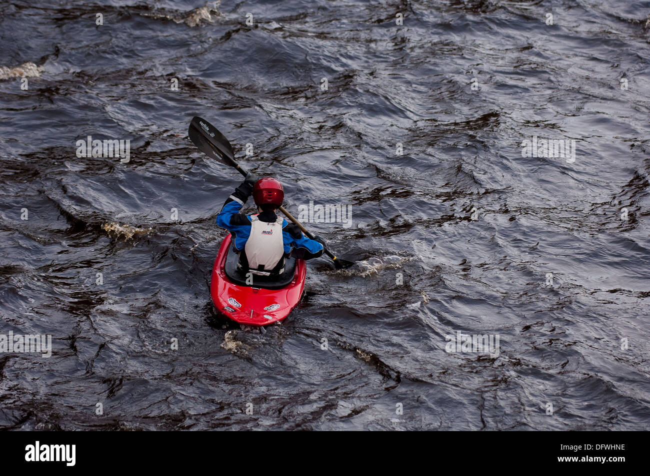 Aerial top shot kayaker paddling hi-res stock photography and images ...