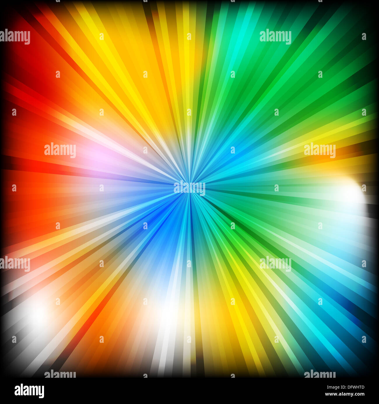 Bright multi coloured beams - eps 10 Stock Photo - Alamy