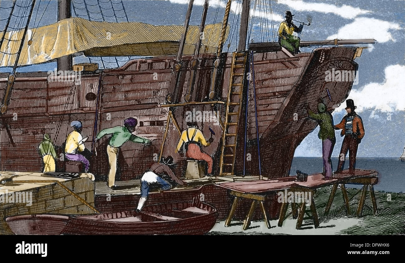 Shipbuilding 18th century hi-res stock photography and images - Alamy