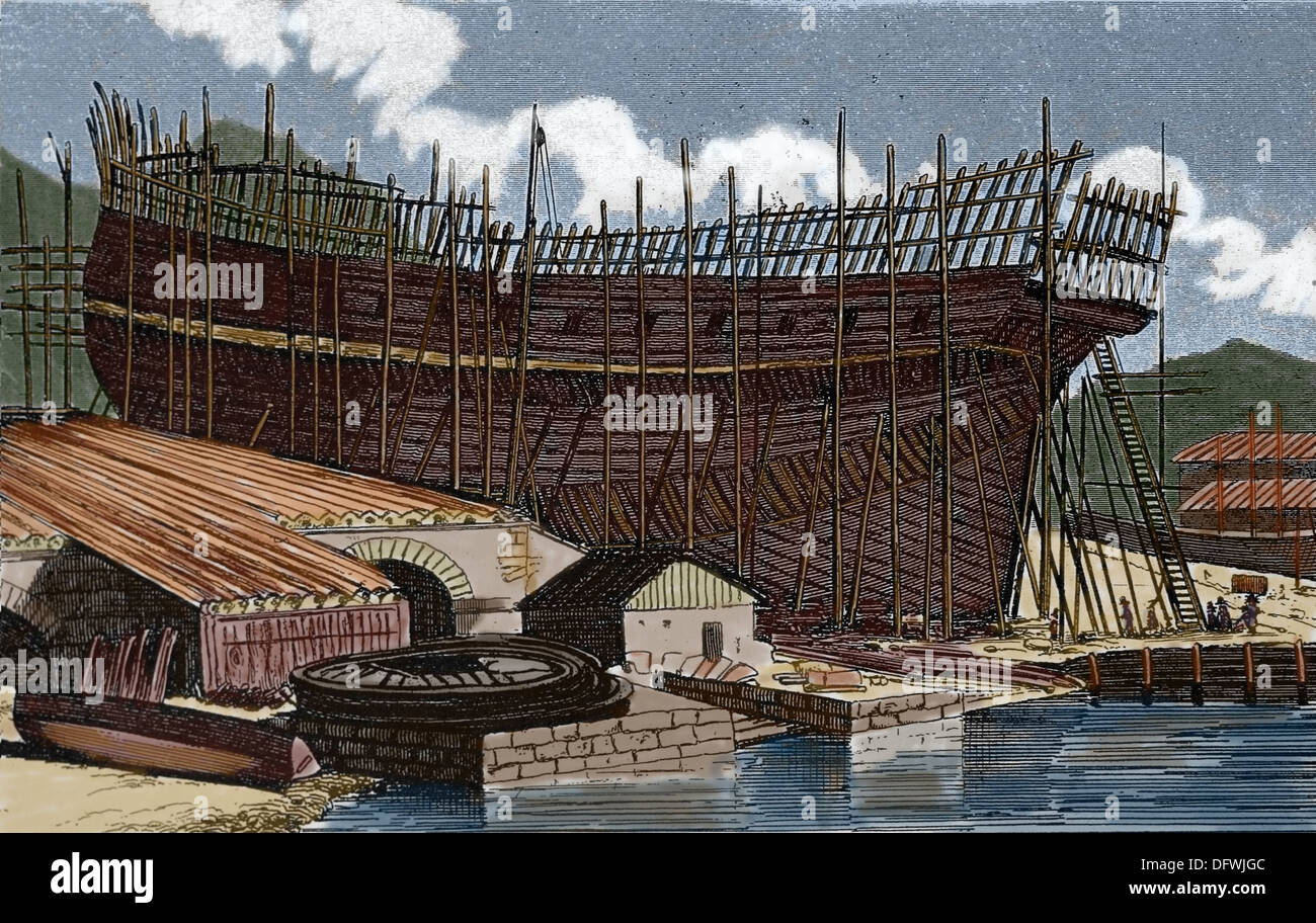 19th century ship building hi-res stock photography and images - Alamy