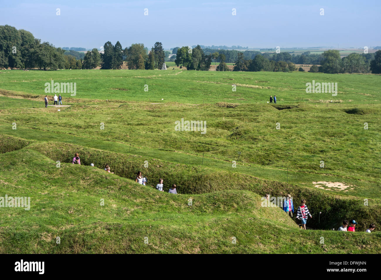 English school children visit First World War One trenches at the ...