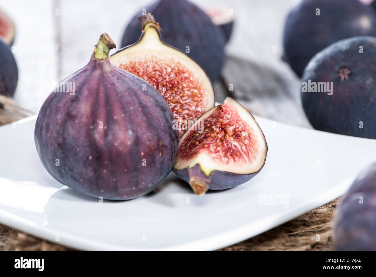 Portion of fresh Figs (close-up shot Stock Photo - Alamy