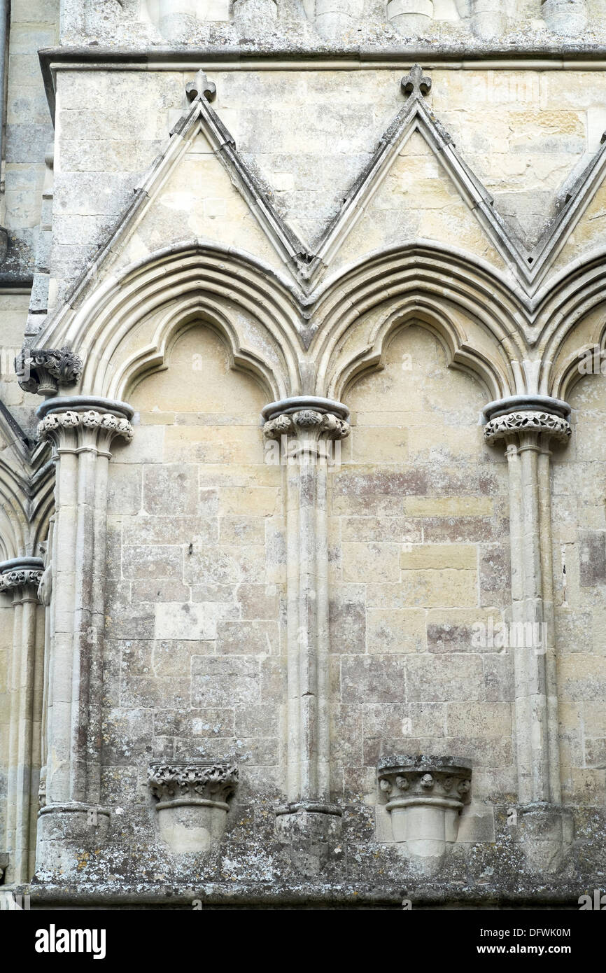 Empty statue positions at Salisbury Cathedral UK Stock Photo - Alamy