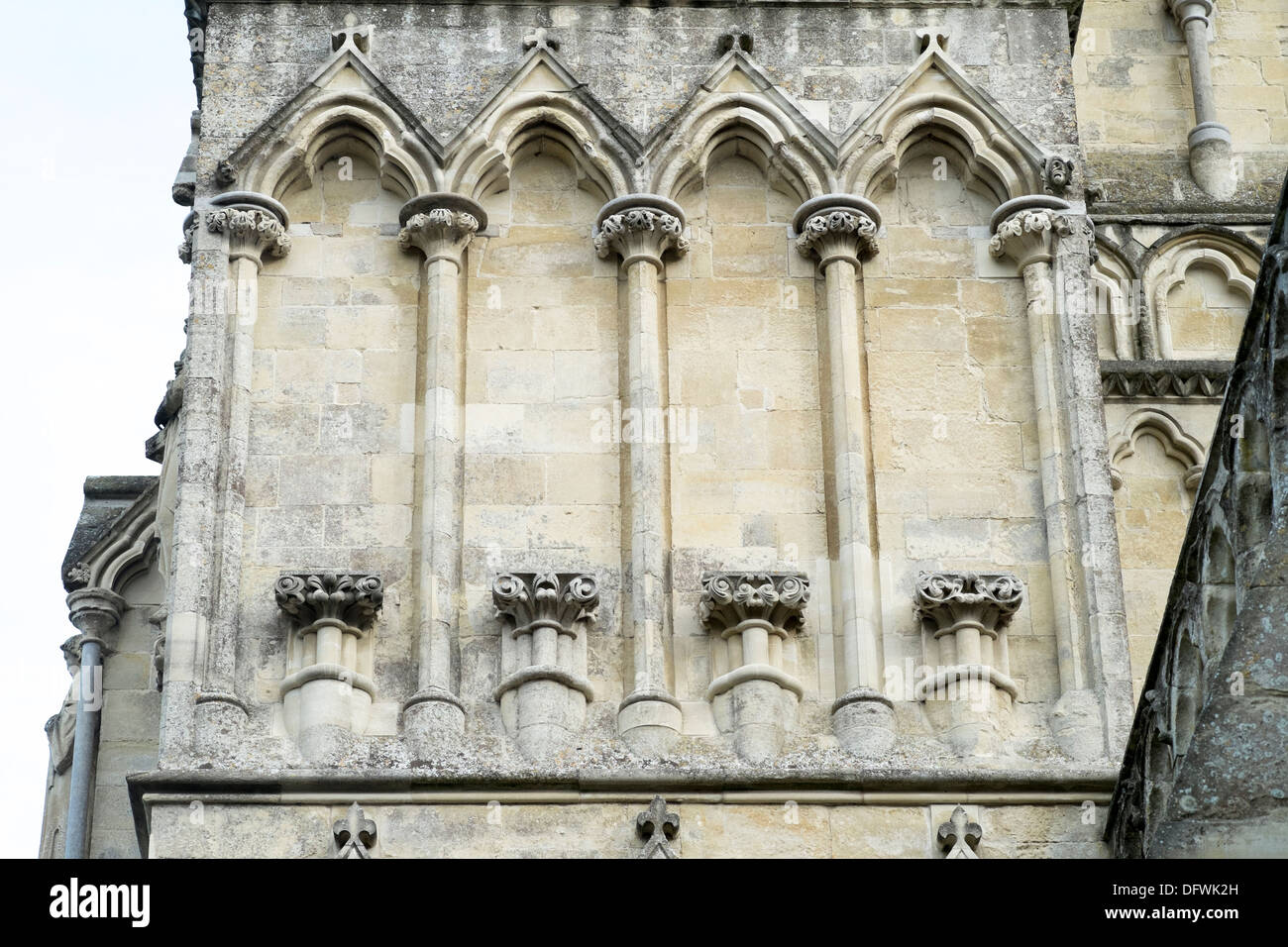 Empty statue positions at Salisbury Cathedral UK Stock Photo - Alamy