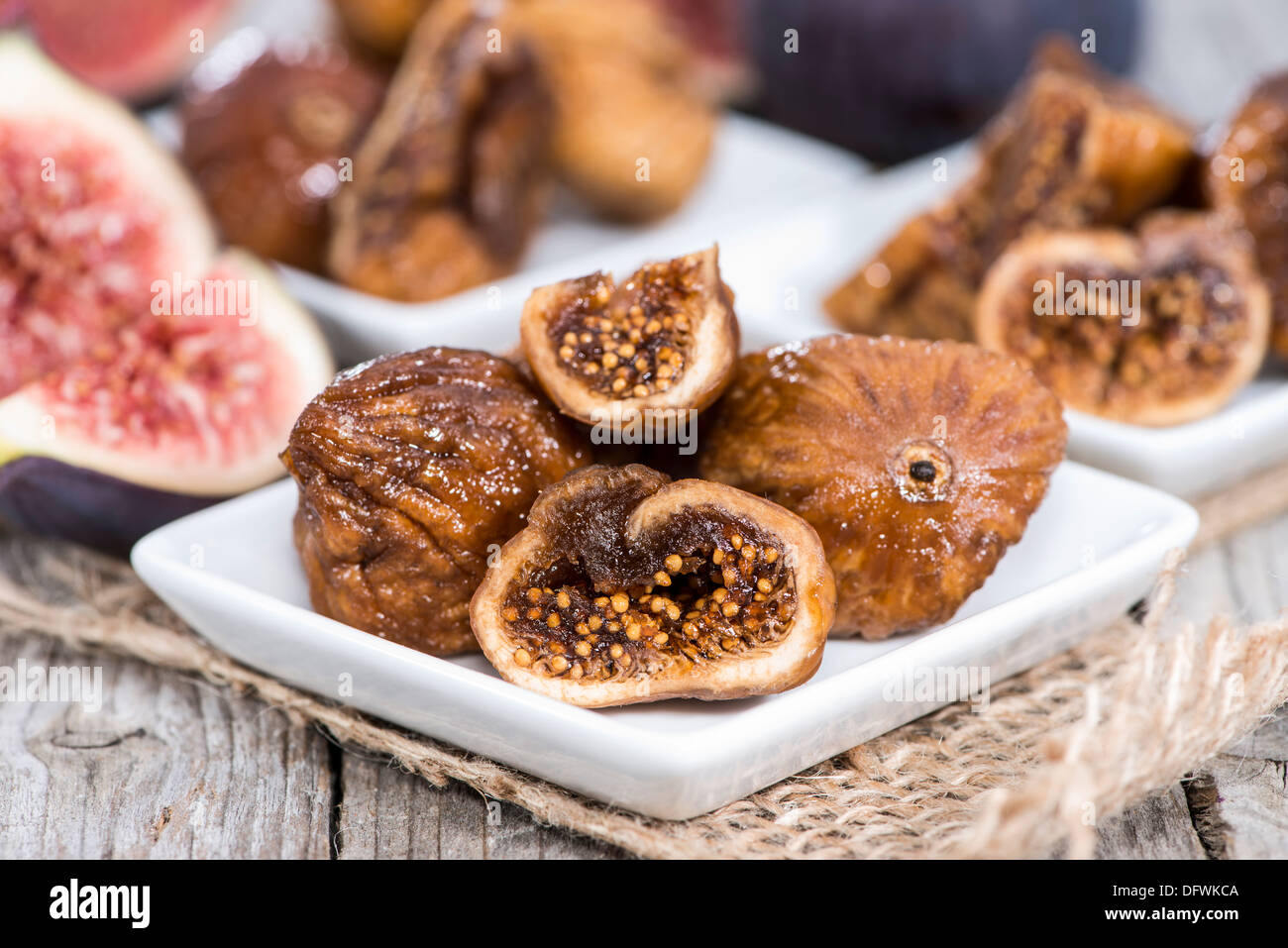 Portion of dried Fruits (Figs Stock Photo - Alamy