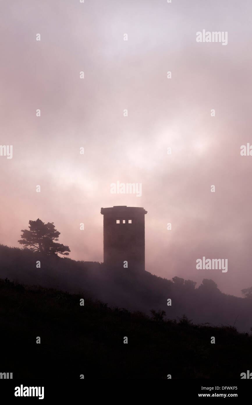 Eerie spooky misty tower hi-res stock photography and images - Alamy