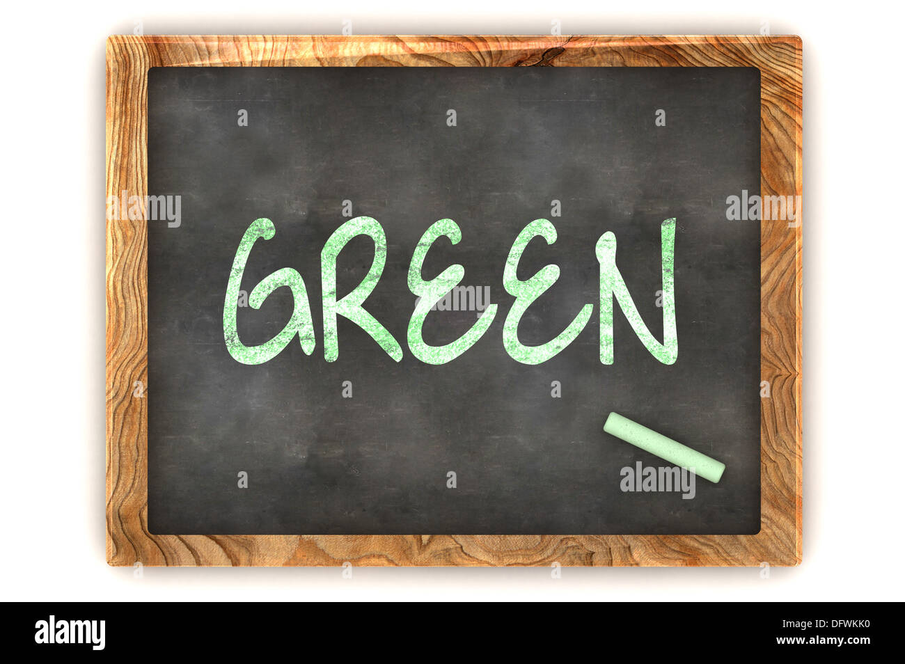A Colourful 3d Rendered Concept Illustration showing "GREEN" writen on ...