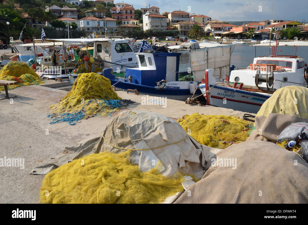 finikounda finikounta harbour harbor number 3362 Stock Photo - Alamy