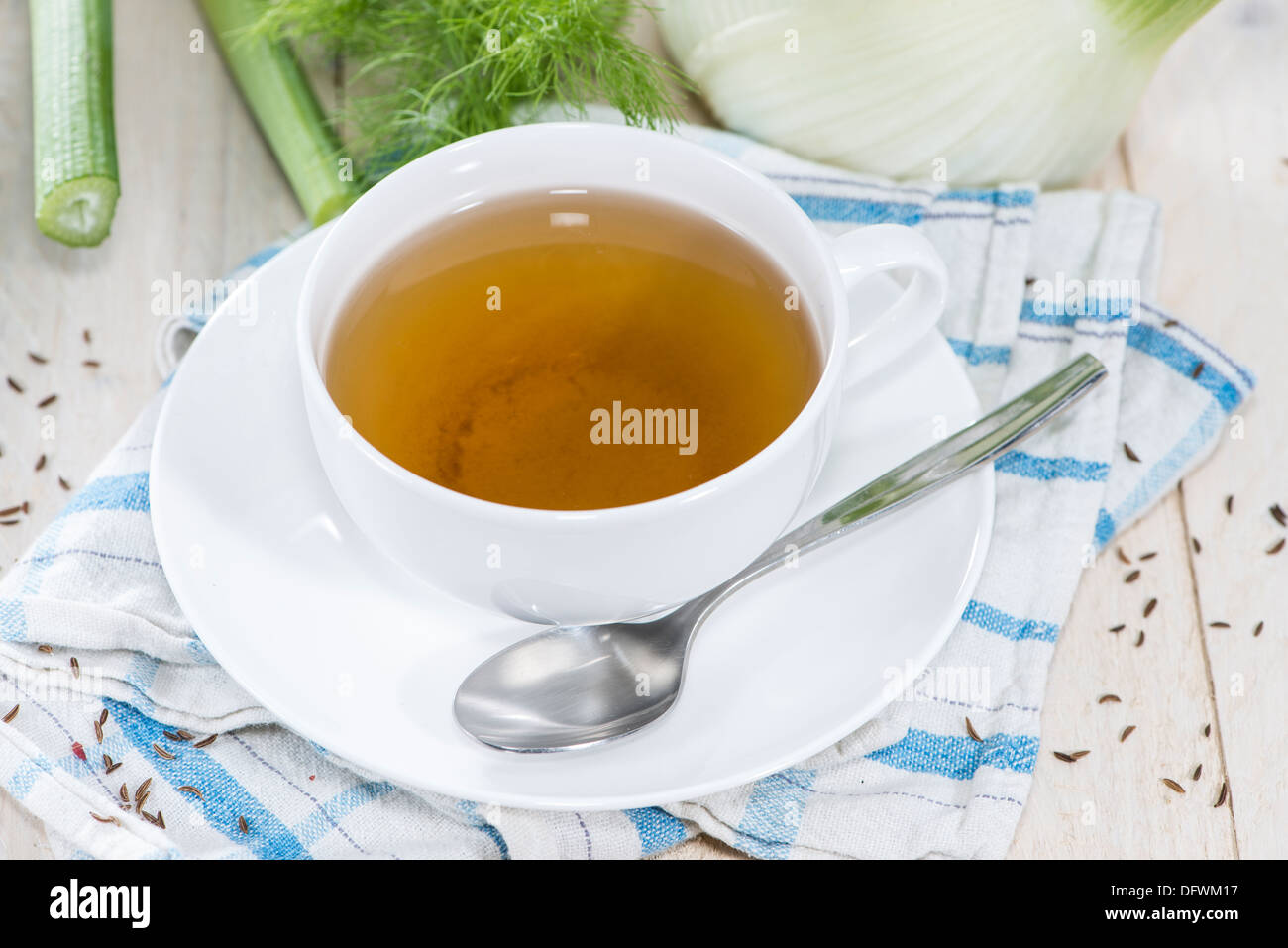 Cup of fresh made Fennel Tea Stock Photo - Alamy