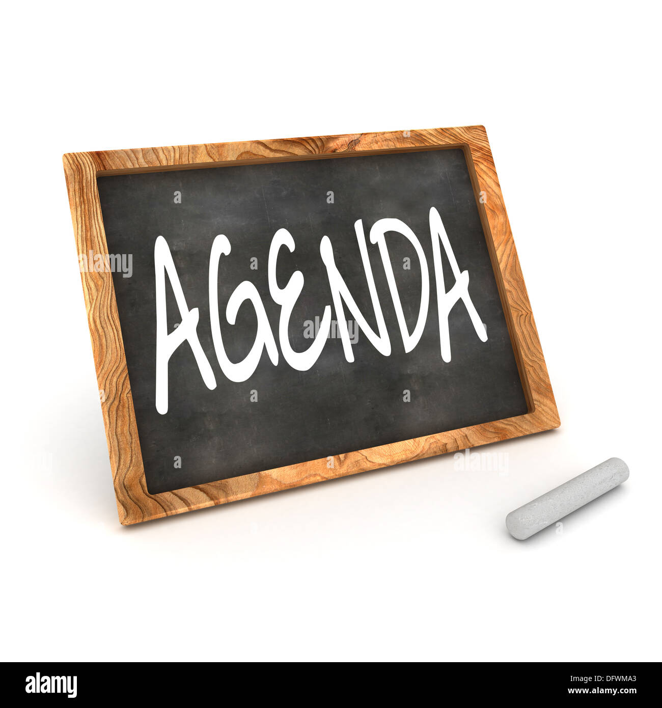 A Colourful 3d Rendered Concept Illustration showing "Agenda" writen on ...