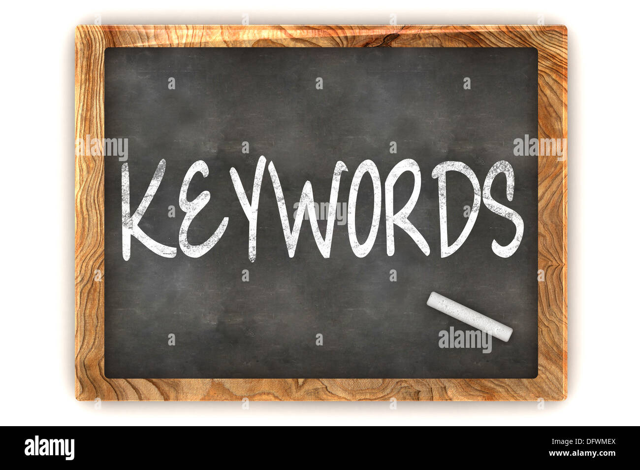 A Colourful 3d Rendered Concept Illustration showing "Keywords" writen ...