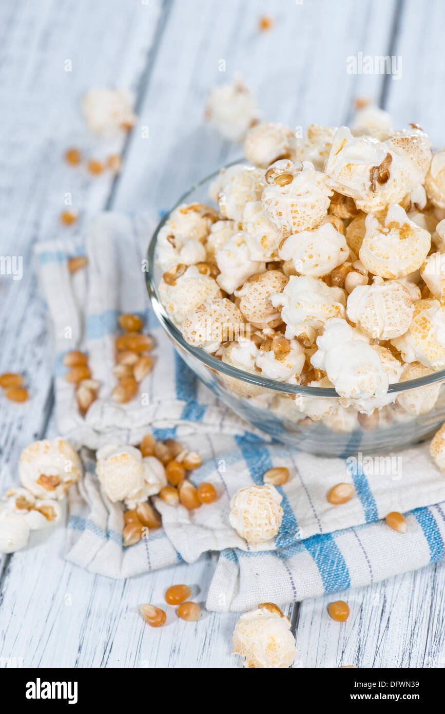 Homemade Popcorn in a small bowl Stock Photo - Alamy