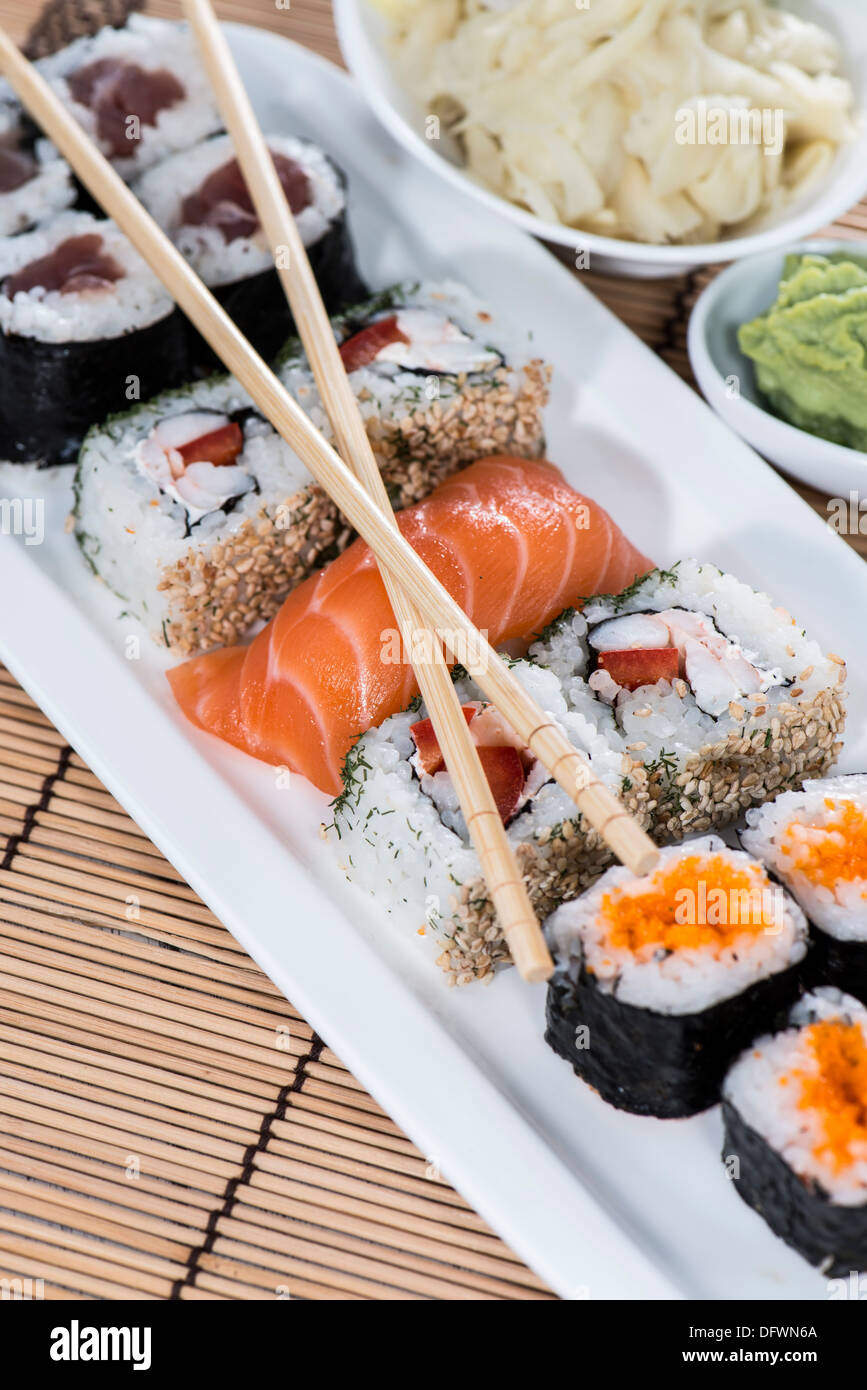 Closeup shot roll sushi hi-res stock photography and images - Alamy