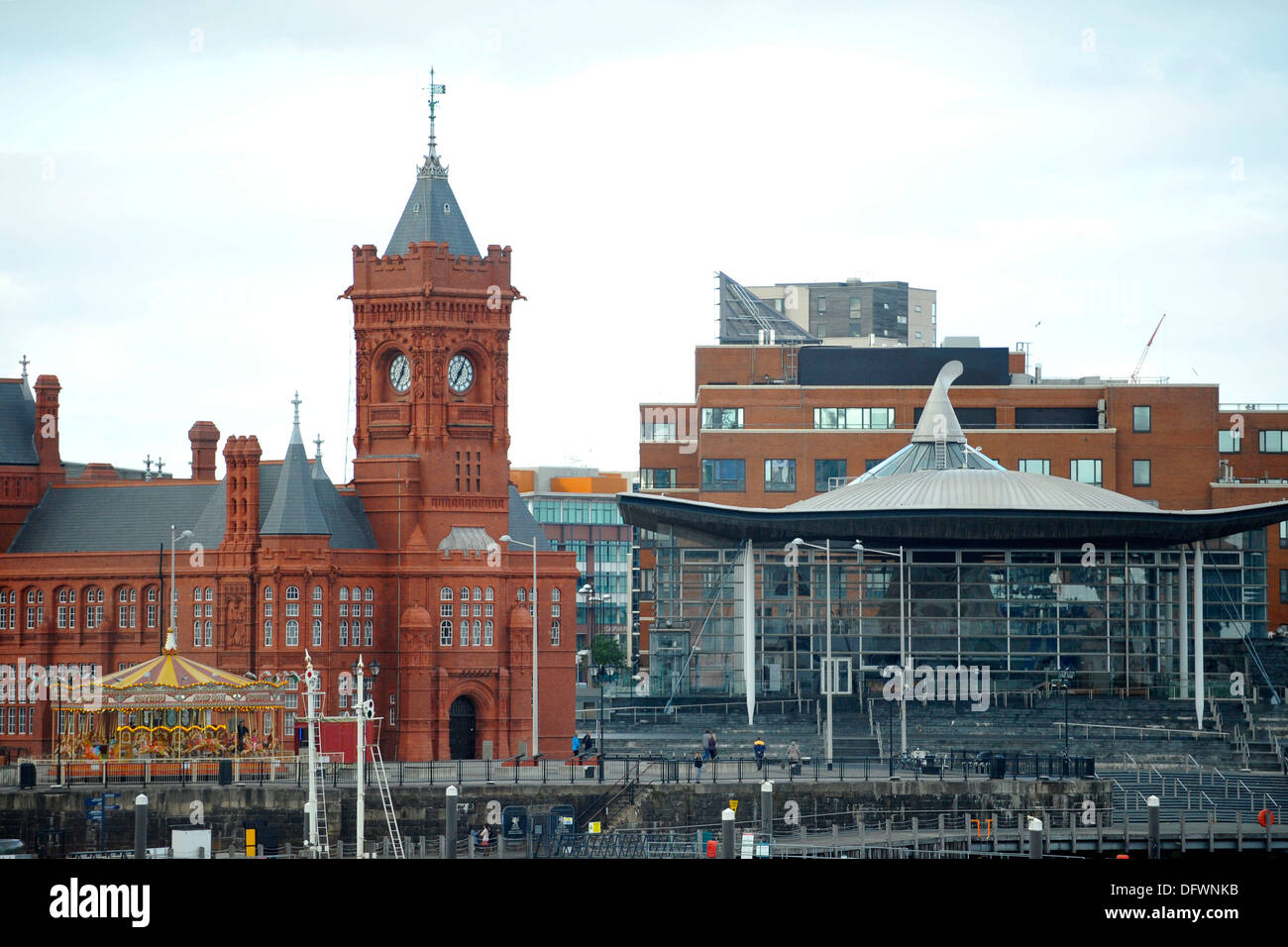 The Senedd and the Pierhead Building at Cardiff Bay Stock Photo - Alamy