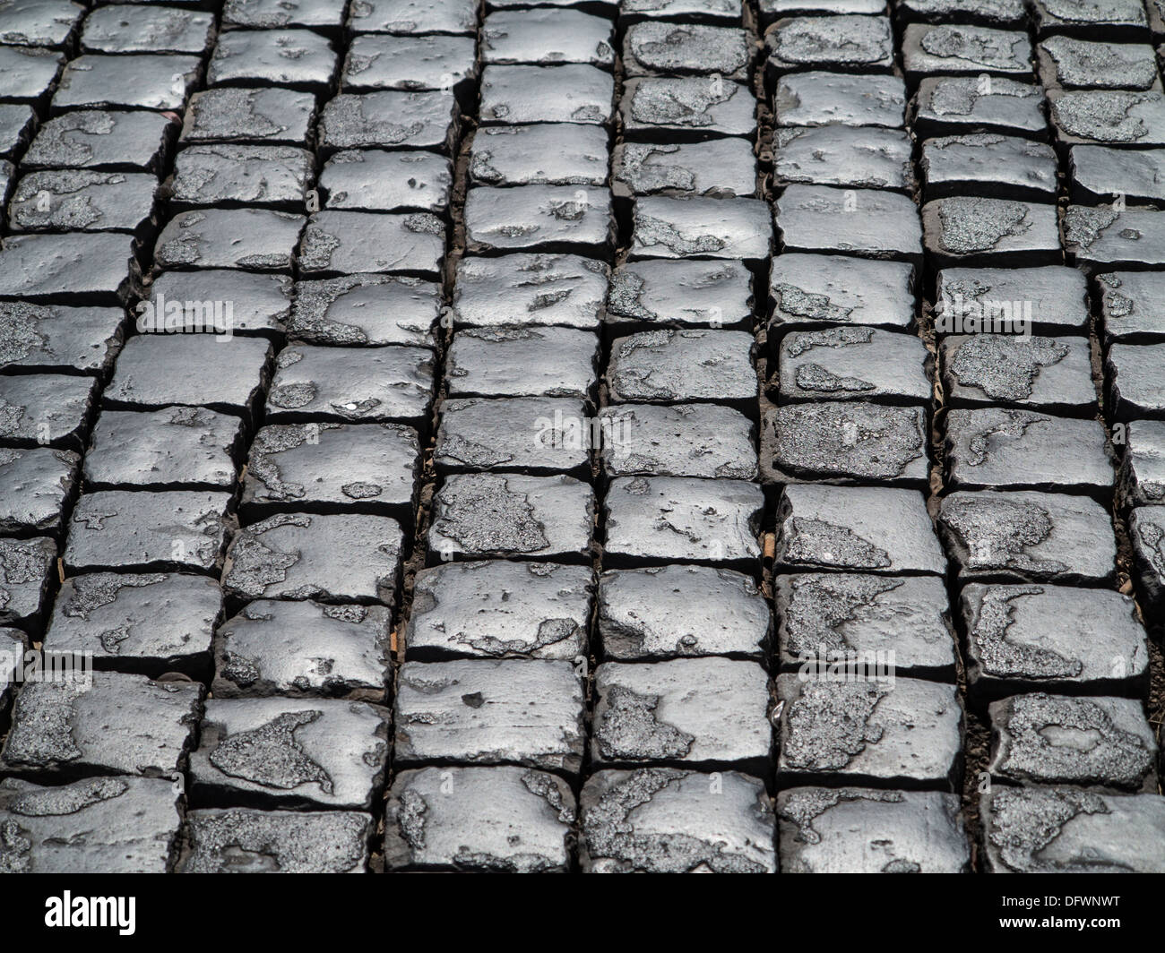 An old cobble stone road in Rome, Italy Stock Photo - Alamy