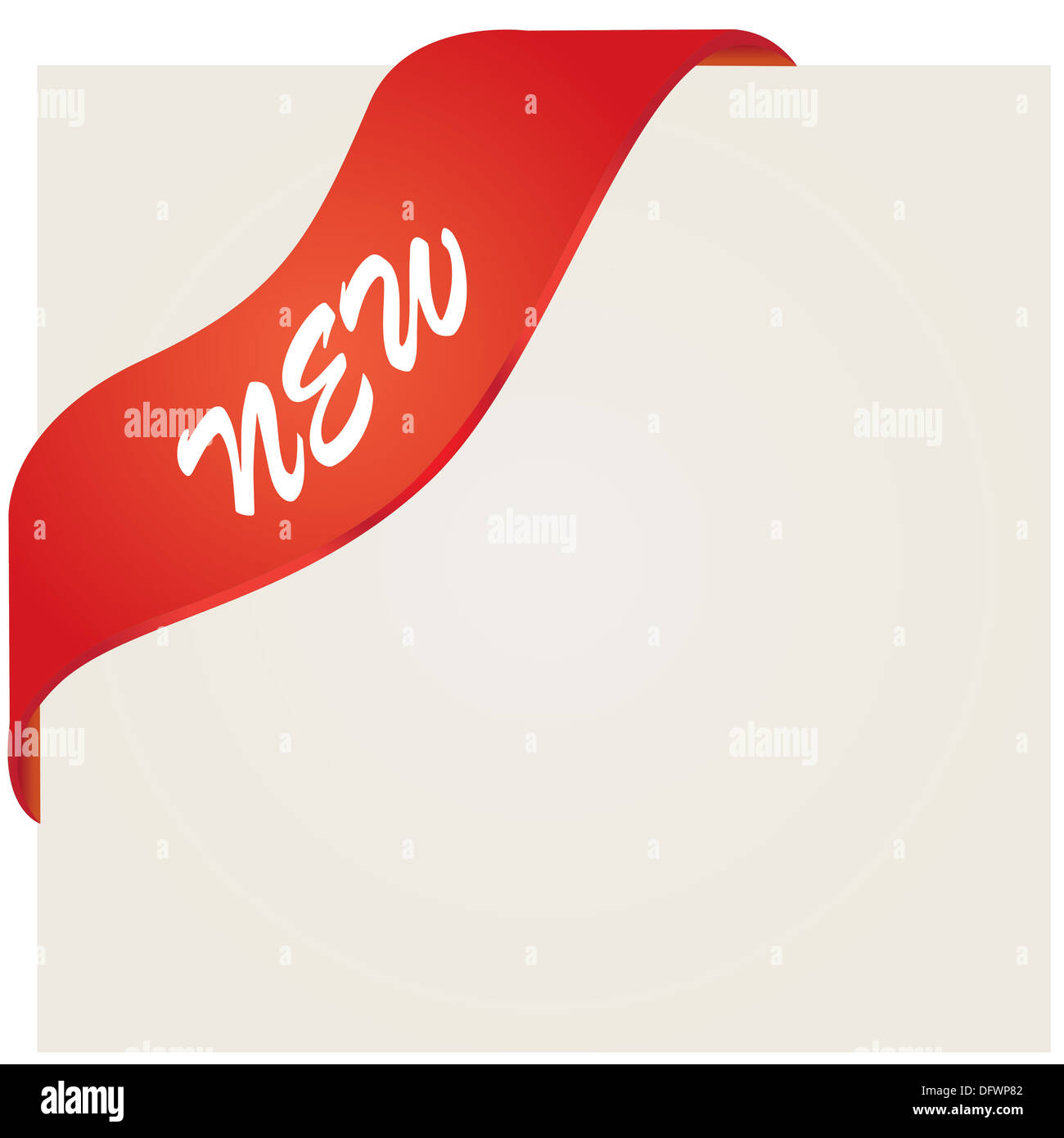 New red corner ribbon Stock Photo - Alamy