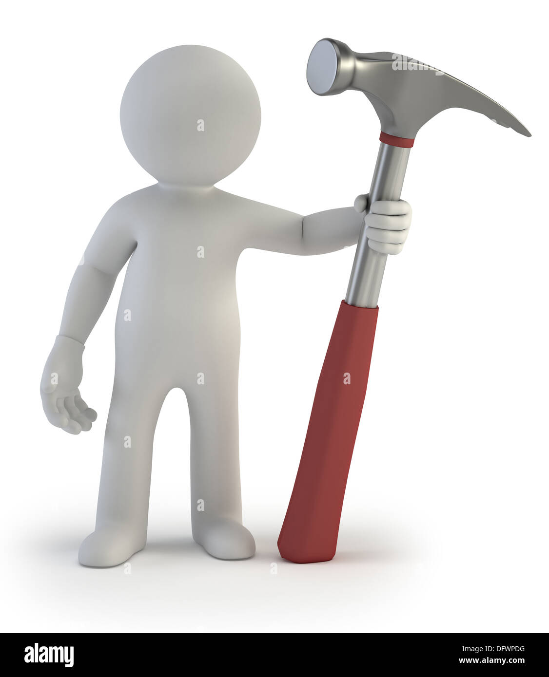 Cartoon carpenter construction guy hammer hi-res stock photography and ...