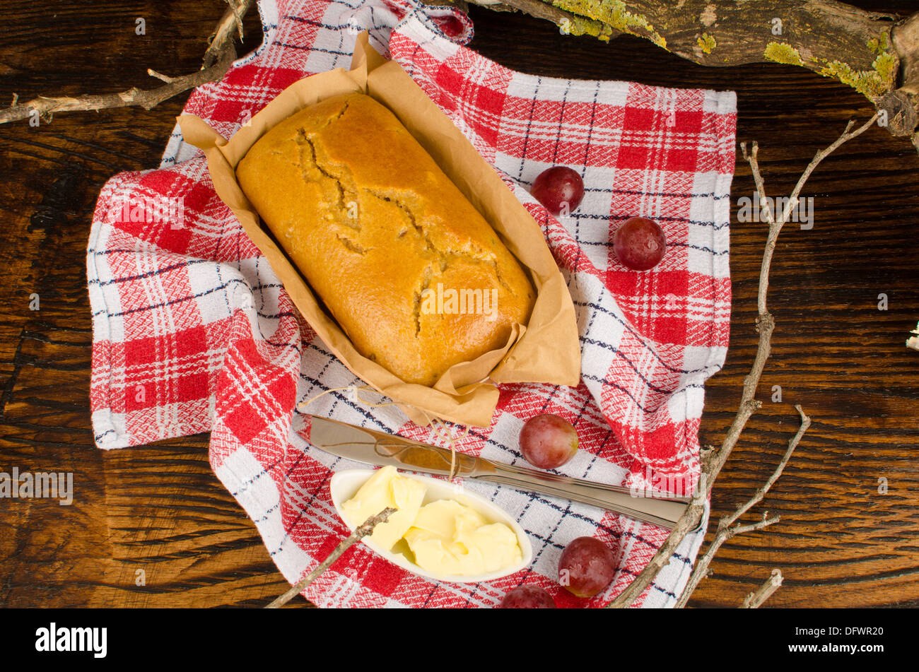 Freshly baked barnbrack, a traditional Halloween cake Stock Photo - Alamy