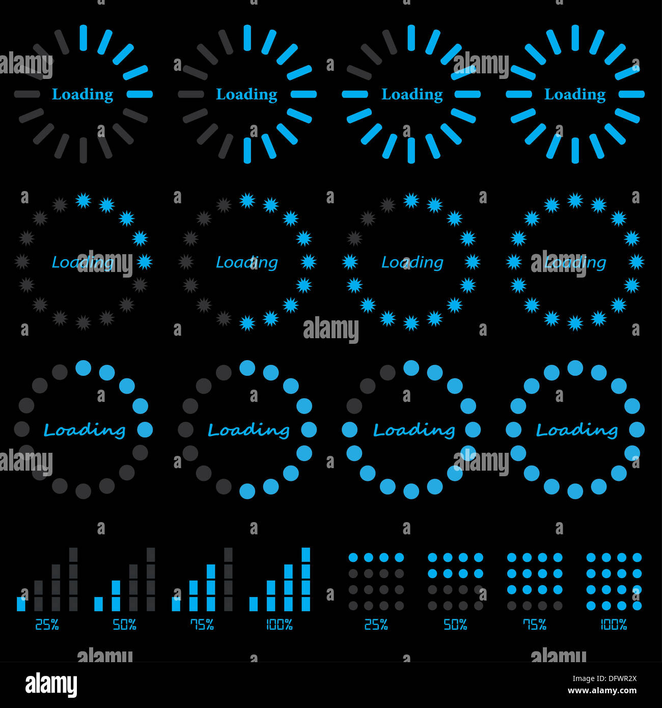 Preloader progress indicators loader hi-res stock photography and images - Alamy