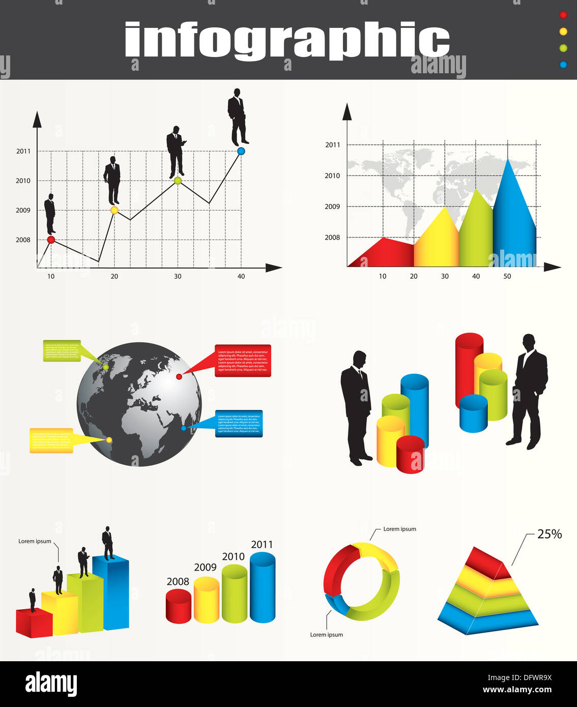 infographic vector graphs and elements Stock Photo - Alamy