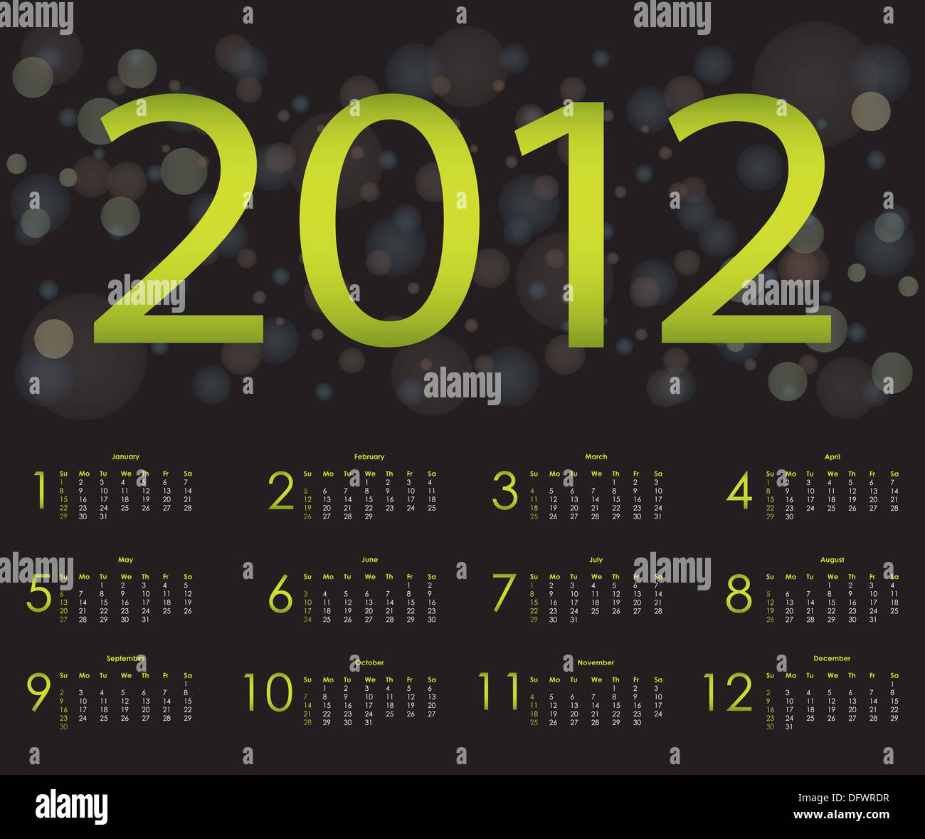 Special calendar de2012 hi-res stock photography and images - Alamy