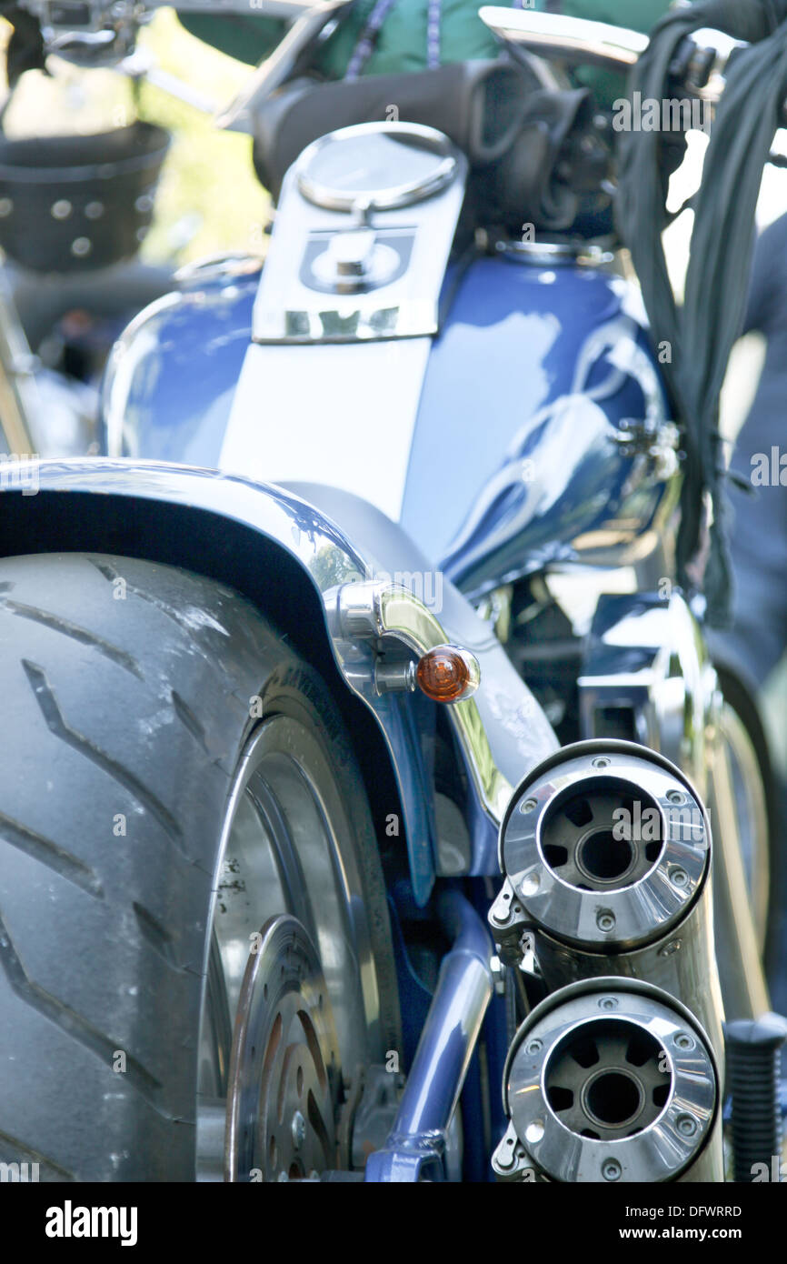 a rear view of a motorcycle Stock Photo - Alamy