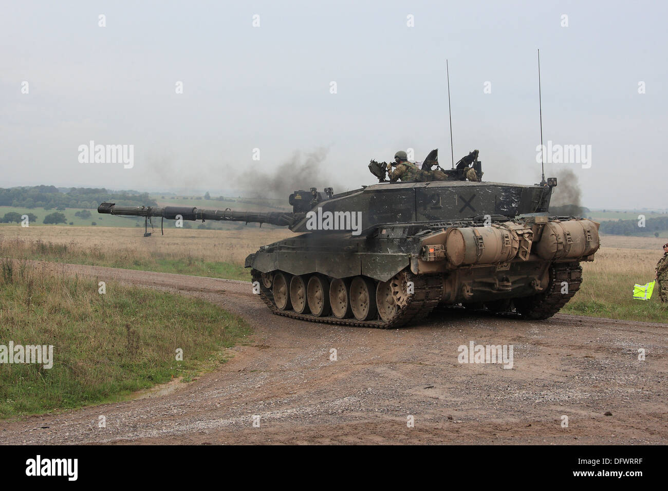 Challenger 2 tank on Salisbury Plain Training Area Stock Photo - Alamy