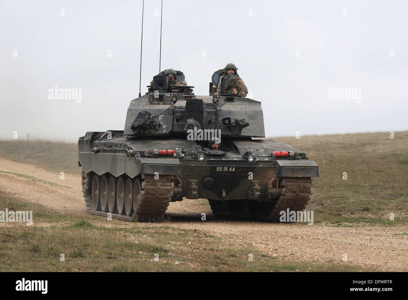 Challenger 2 tank on Salisbury Plain Training Area Stock Photo - Alamy