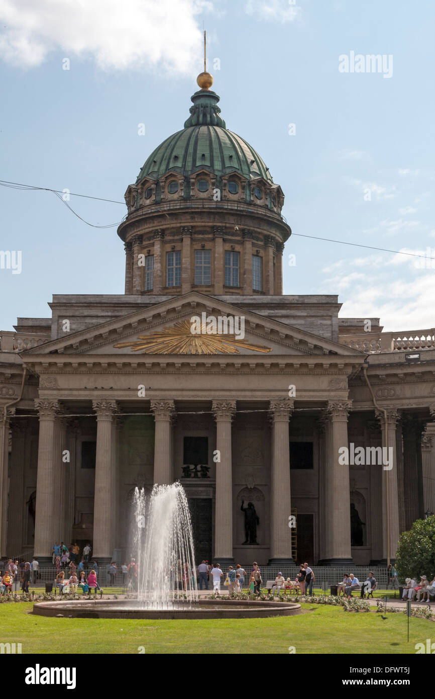 Cathedral of Our Lady of Kazan aka Kazan Cathedral, Nevsky (Nevskiy) Prospekt, St. Petersburg ...