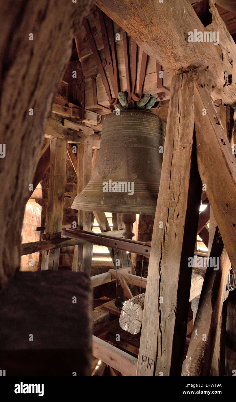 The Bell in the Belfry at Millau, Aveyron, Midi-Pyrenees, France Stock ...