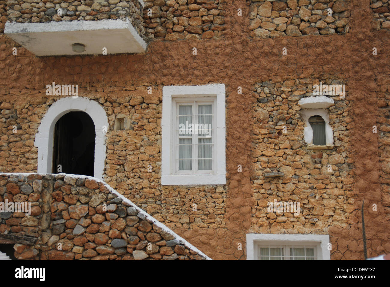 ancient Greek house with a stone staircase Stock Photo - Alamy