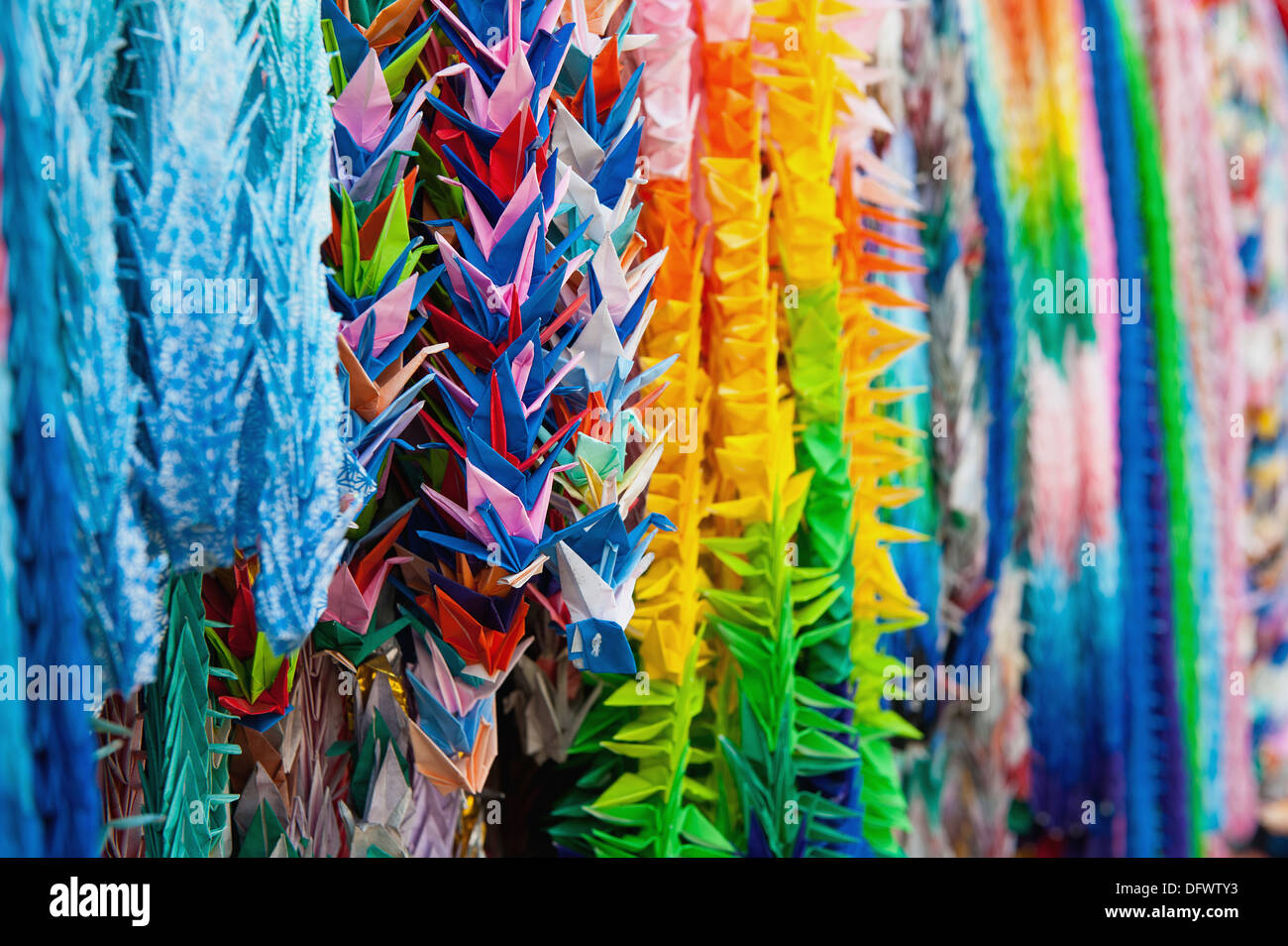 Origami cranes at Fushimi Inari Shrine in Kyoto, Japan Stock Photo - Alamy