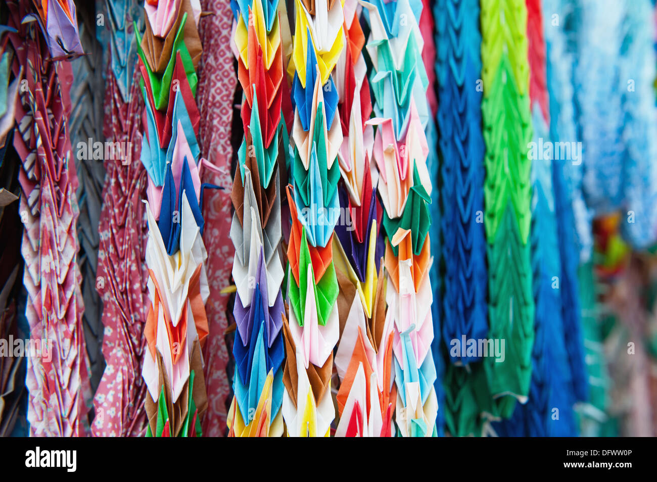 Origami cranes at Fushimi Inari Shrine in Kyoto, Japan Stock Photo - Alamy