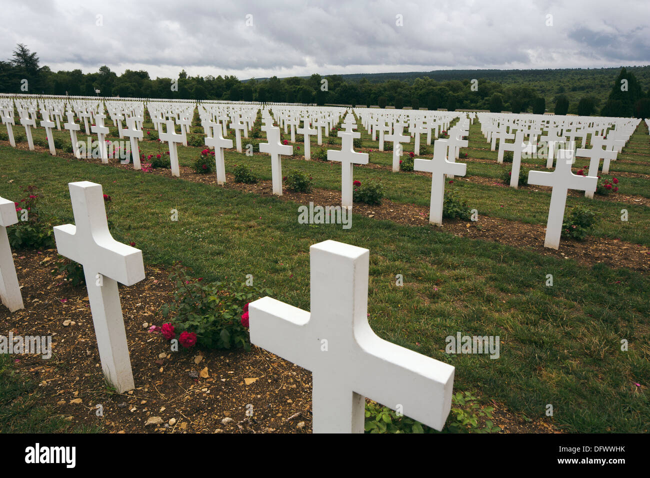 Cemetery in front of the Douaumont ossuary Stock Photo - Alamy