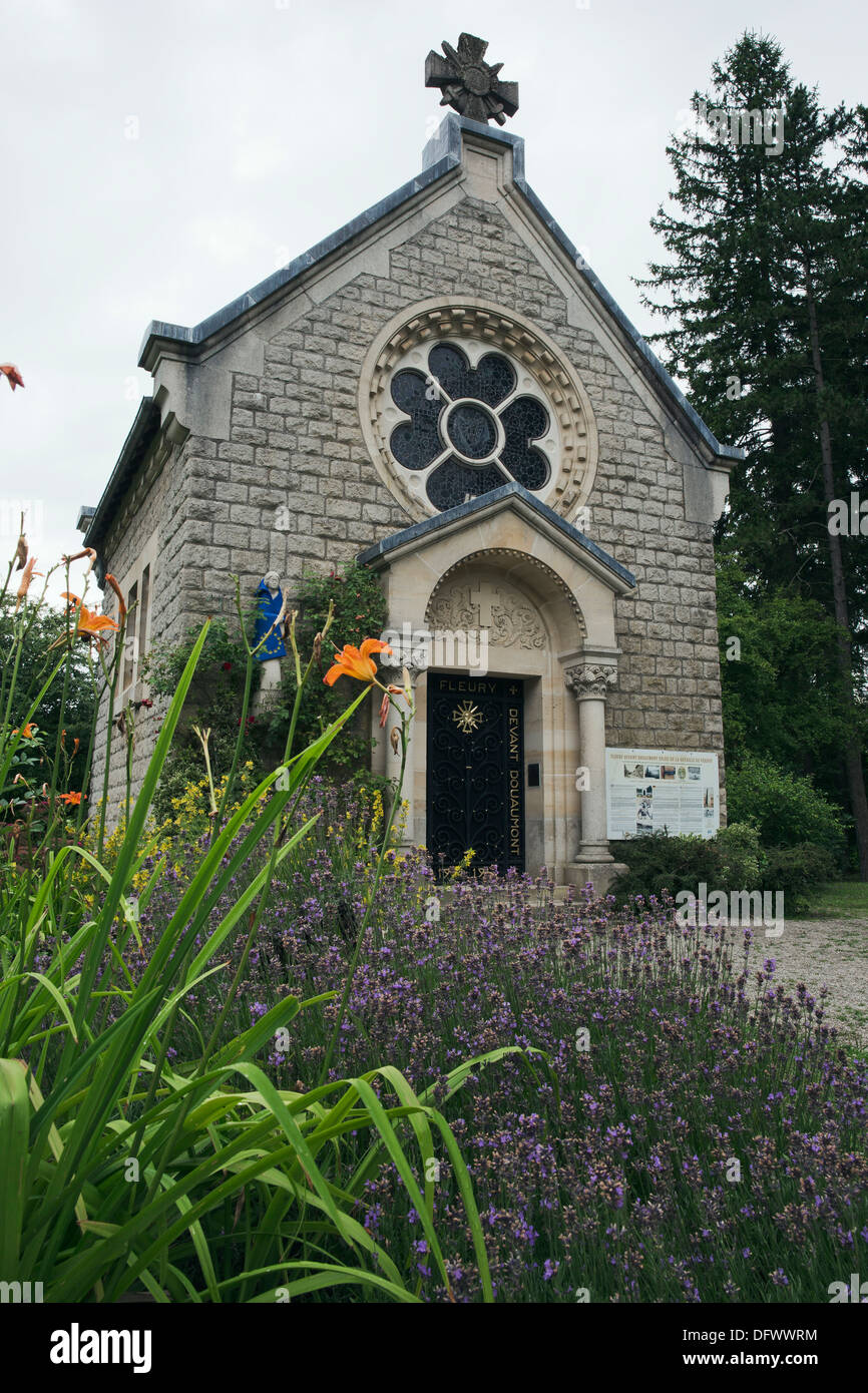 Chapel of the destroyed village Fleury-devant-Douaumont Stock Photo - Alamy