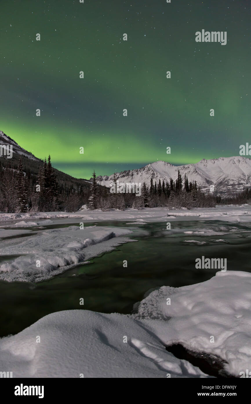 Aurora borealis over Annie Lake, Yukon, Canada Stock Photo - Alamy