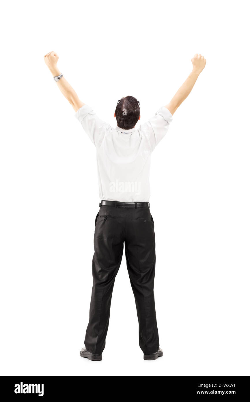 Raised arm pose Cut Out Stock Images & Pictures - Alamy