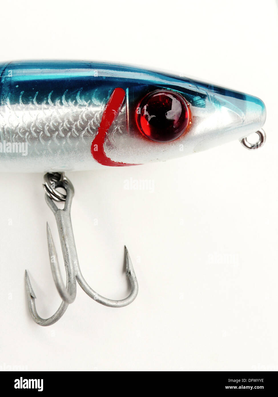 Fish Lure with Three-Prong Hooks, close-Up Stock Photo - Alamy