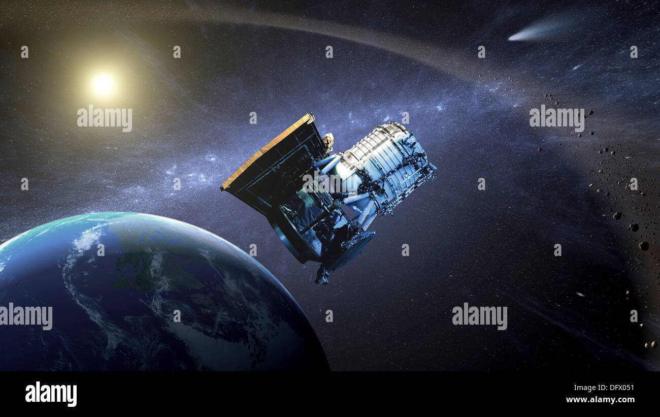 Artist's concept of the Wide-field Infrared Survey Explorer spacecraft ...