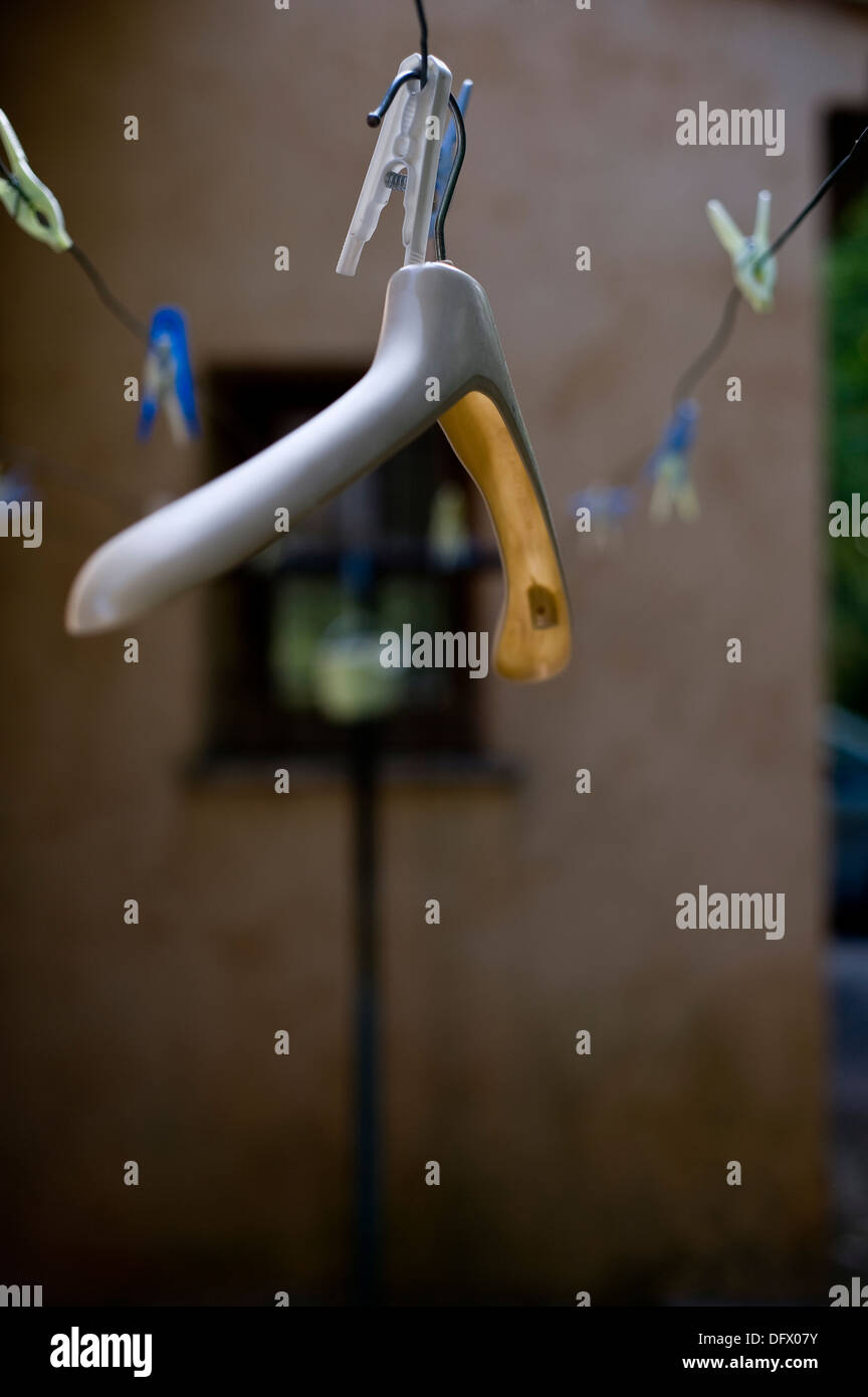 Empty clothesline hi-res stock photography and images - Alamy